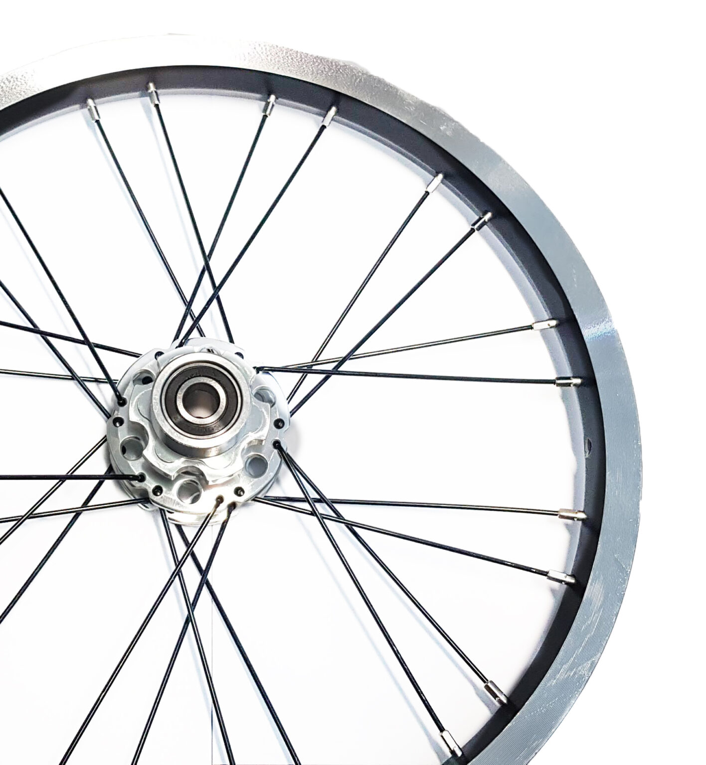 16 pouces roue à rayons avant STRIDA en aluminium (noir) – STRIDA